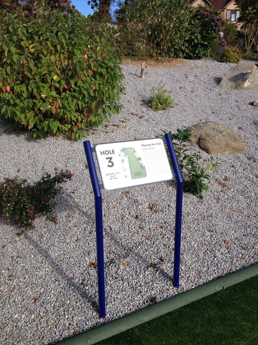 Aluminium & Stainless Steel Golf Signage - Martyn Lane Golf Signs